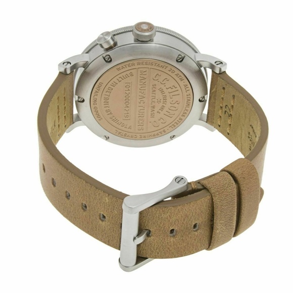 Filson | Accessories | Filson Scout Dual Time Mens Watch 45mm Leather ...